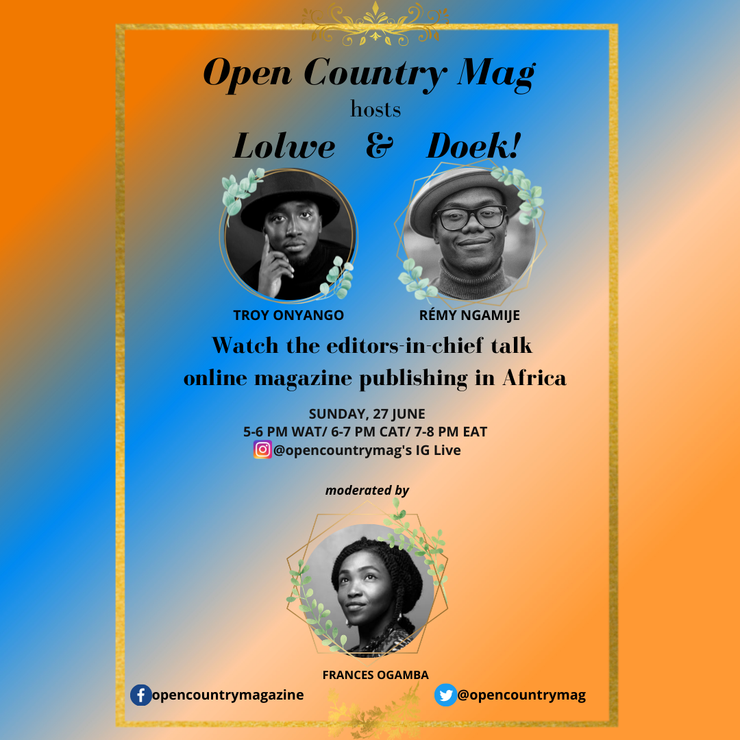 EVENT: Watch Troy Onyango of Lolwe and Rémy Ngamije of Doek! Talk ...