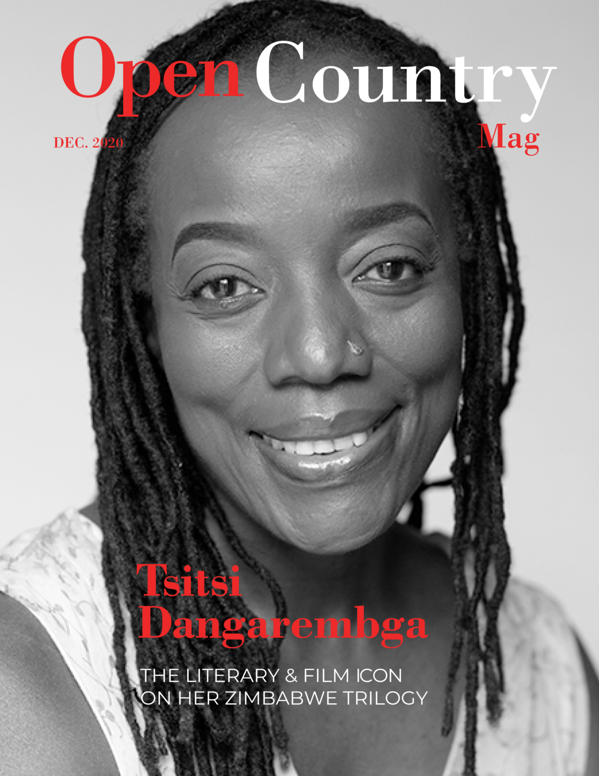 Tsitsi Dangarembga Covers Open Country Mag: December 2020