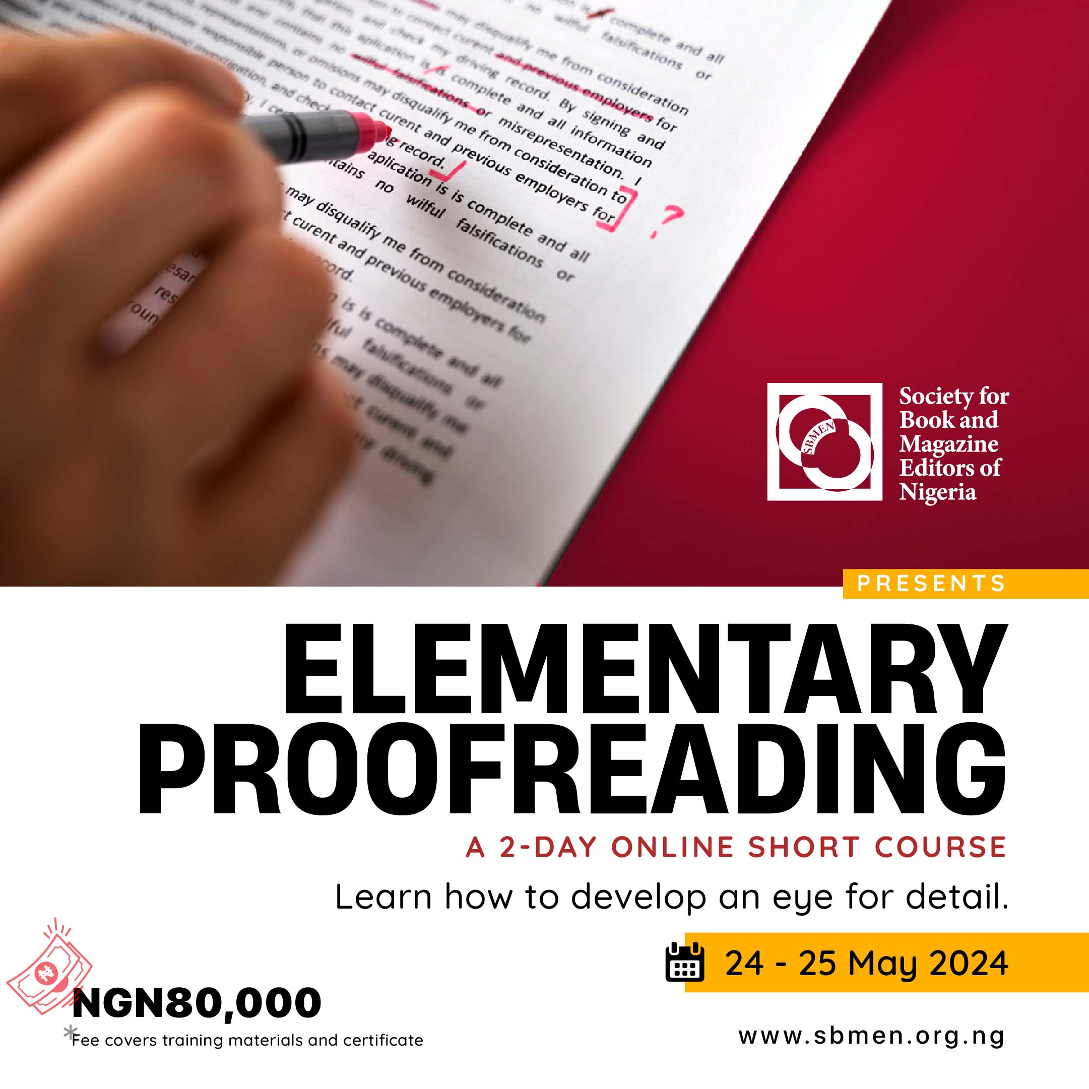 Register for SBMEN's Virtual 2-Day Proofreading Course in May 2024 ...
